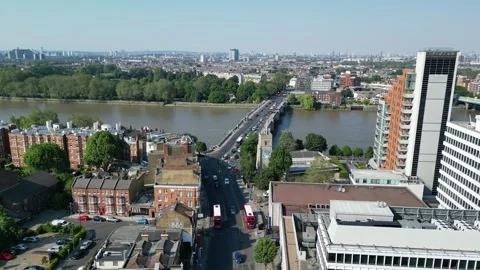 4k Aerial View Of Putney High Street, an... | Stock Video | Pond5