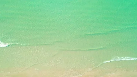 4K Aerial view top view of drone, sea wa... | Stock Video | Pond5
