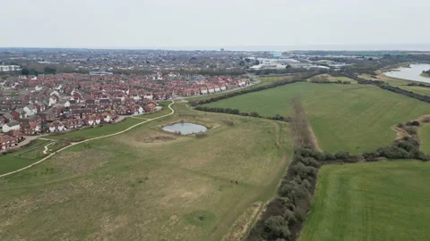 4K aerial, wildlife habitats, new housin... | Stock Video | Pond5