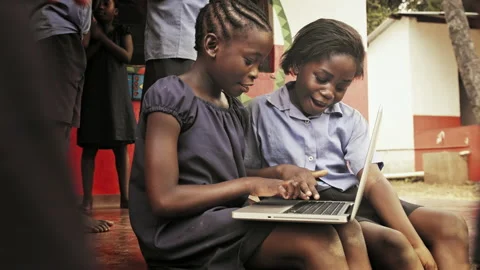 4k of African students / pupils using la... | Stock Video | Pond5
