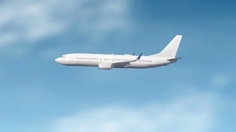 4K AIRPLANE FLYING THROUGH CLOUDS SIDE P... | Stock Video | Pond5