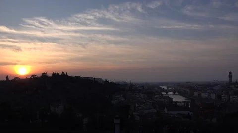 4K Amazing sunset sunrise Florence citys... | Stock Video | Pond5