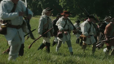 4K American Revolutionary War Re-enactme... | Stock Video | Pond5
