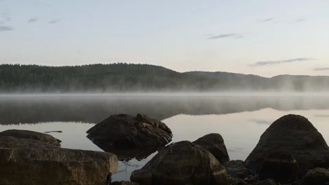 4K anamorphic video of fog mist drifting... | Stock Video | Pond5
