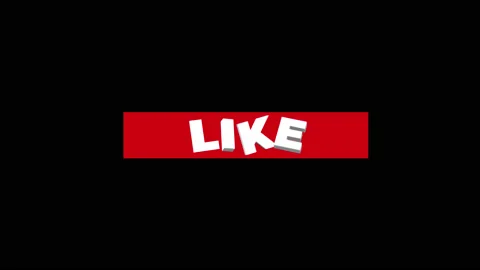 4k like and subscribe lower third button... | Stock Video | Pond5
