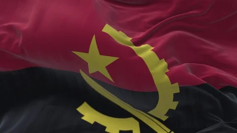 4k Angola National flag wrinkles loop se... | Stock Video | Pond5