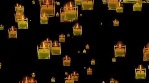 4K Animated background of moving candles... | Stock Video | Pond5