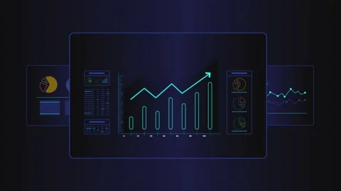 4k Animated Business Dashboard Graphs, C... | Stock Video | Pond5