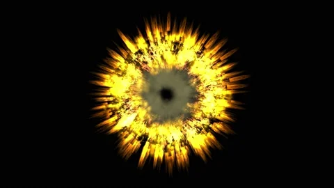 4k animated cartoon explosion on black b... | Stock Video | Pond5