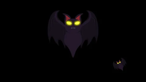 4k animated Cartoon Haunted Bat flying. | Stock Video | Pond5
