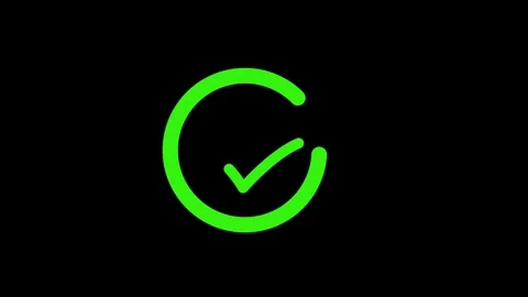 4K animated checkmark icon with a green ... | Stock Video | Pond5