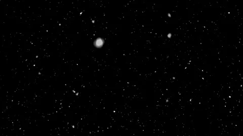 4k animated falling snow flakes on a bla... | Stock Video | Pond5