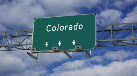 4K Animated highway road sign of Colorad... | Stock Video | Pond5