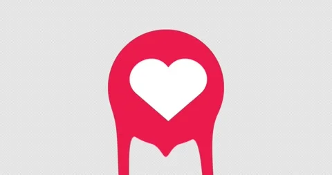 4K animated red hearts dripping social m... | Stock Video | Pond5