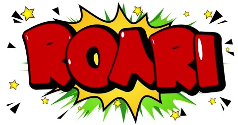 4k animated Roar! comic book word footag... | Stock Video | Pond5