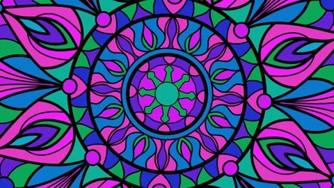 4k animated rotating mandala. Abstract b... | Stock Video | Pond5
