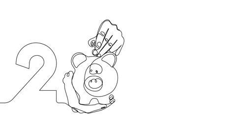 4k animated self drawing of continuous l... | Stock Video | Pond5