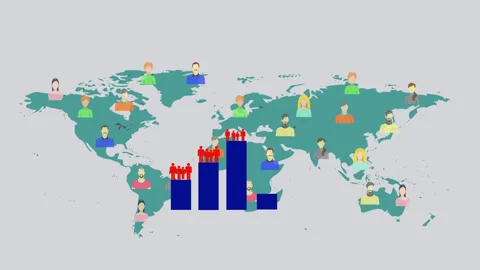 4K animated video for World Population D... | Stock Video | Pond5