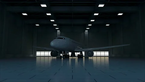 4K Animation of Airplane Inside Modern H... | Stock Video | Pond5