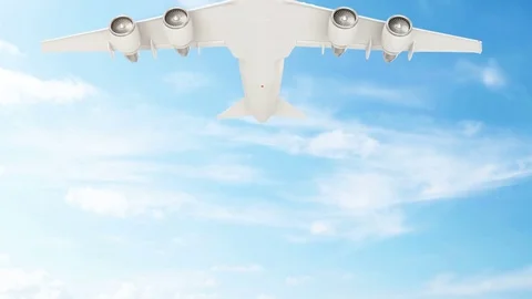 4K Animation of Airplane Takes Off from ... | Stock Video | Pond5