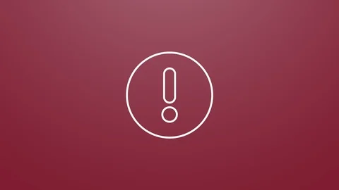 4k animation of Alert symbol icon. | Stock Video | Pond5