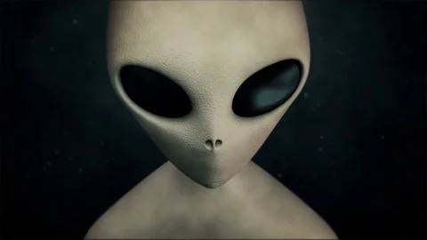 4K Animation of Alien on Dark Background | Stock Video | Pond5