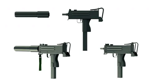 Machine Gun Animation Stock Footage ~ Royalty Free Stock Videos | Pond5