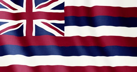 4k animation background with flag of Haw... | Stock Video | Pond5