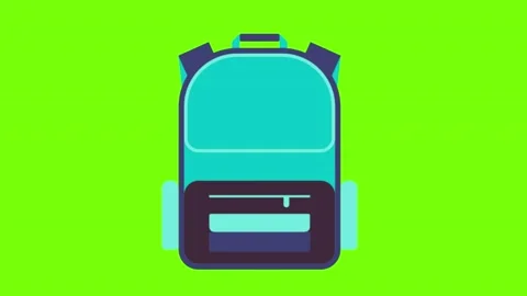 4K animation of a backpack on a green sc... | Stock Video | Pond5