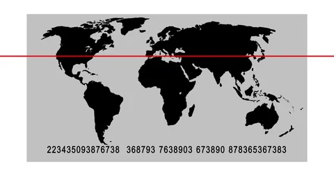 4K Animation of Bar Code - World Map | Stock Video | Pond5