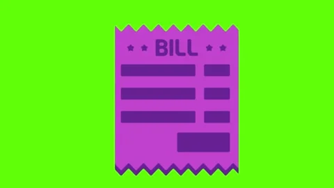 4K animation of a bill on a green screen | Stock Video | Pond5