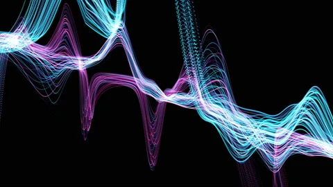 4K Animation of blue and violet modern n... | Stock Video | Pond5