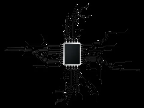 4K animation Chipset cpu controller and ... | Stock Video | Pond5
