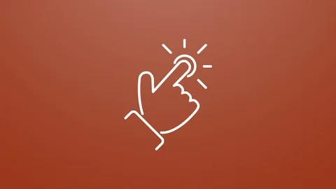 4k animation of Click button icon. | Stock Video | Pond5