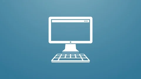 4k animation of computer icon. | Stock Video | Pond5