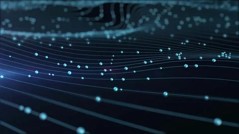 4k animation digital wave flow universe ... | Stock Video | Pond5