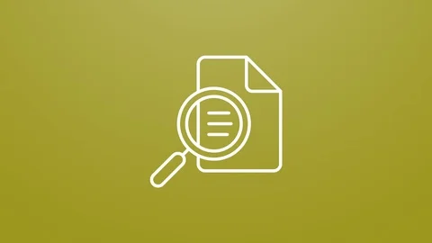 4k animation of Document inspection icon... | Stock Video | Pond5