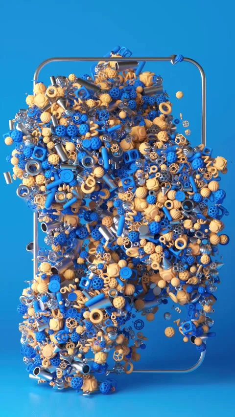 4K animation of geometric shapes in moti... | Stock Video | Pond5