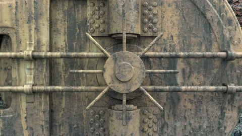 4K Animation of Grunge Vault Door in Bri... | Stock Video | Pond5