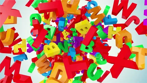 4K Animation of Letter Tunnel with Heap ... | Stock Video | Pond5