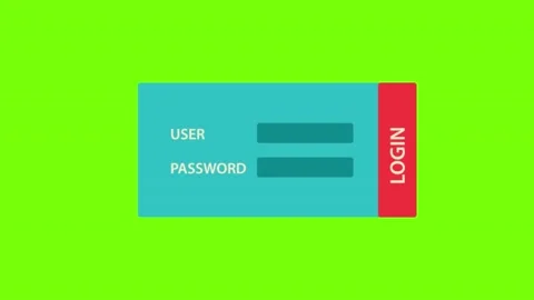4K animation of login window on a green ... | Stock Video | Pond5