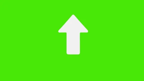 4k animation of moving white arrow up is... | Stock Video | Pond5