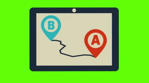 4K animation of navigation sig on a gree... | Stock Video | Pond5