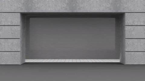 4K Animation of Opened Garage Roller Doo... | Stock Video | Pond5