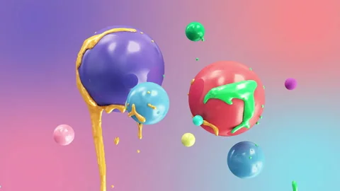 4K Animation of Paint Splash on Multicol... | Stock Video | Pond5