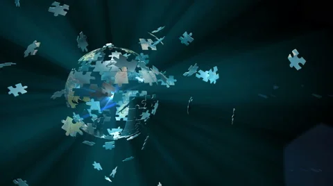 4K animation of puzzle pieces flying in ... | Stock Video | Pond5