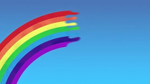 4K Animation Of Rainbow. Loopable. | Stock Video | Pond5