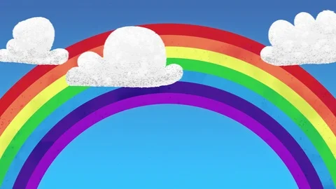 4K Animation Of Rainbow. Loopable. | Stock Video | Pond5