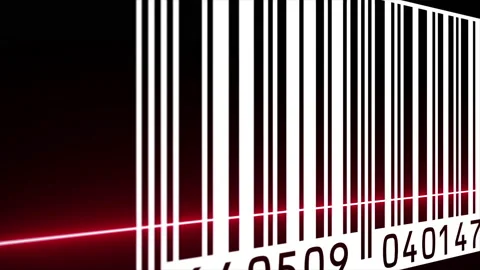 4k animation - Reading a bar code with r... | Stock Video | Pond5