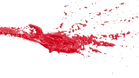 4K Animation of Red Paint Splash with Al... | Stock Video | Pond5
